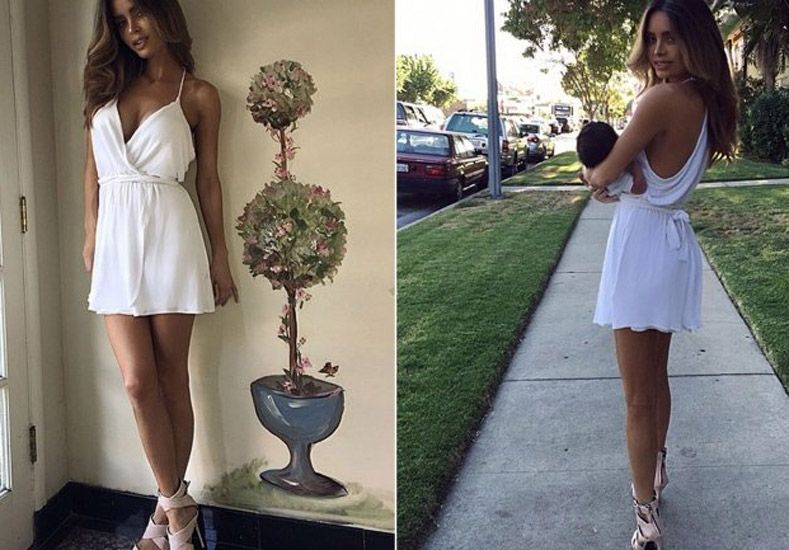 Así está Sarah Stage, la modelo que dio a luz y nunca tuvo panza de ...