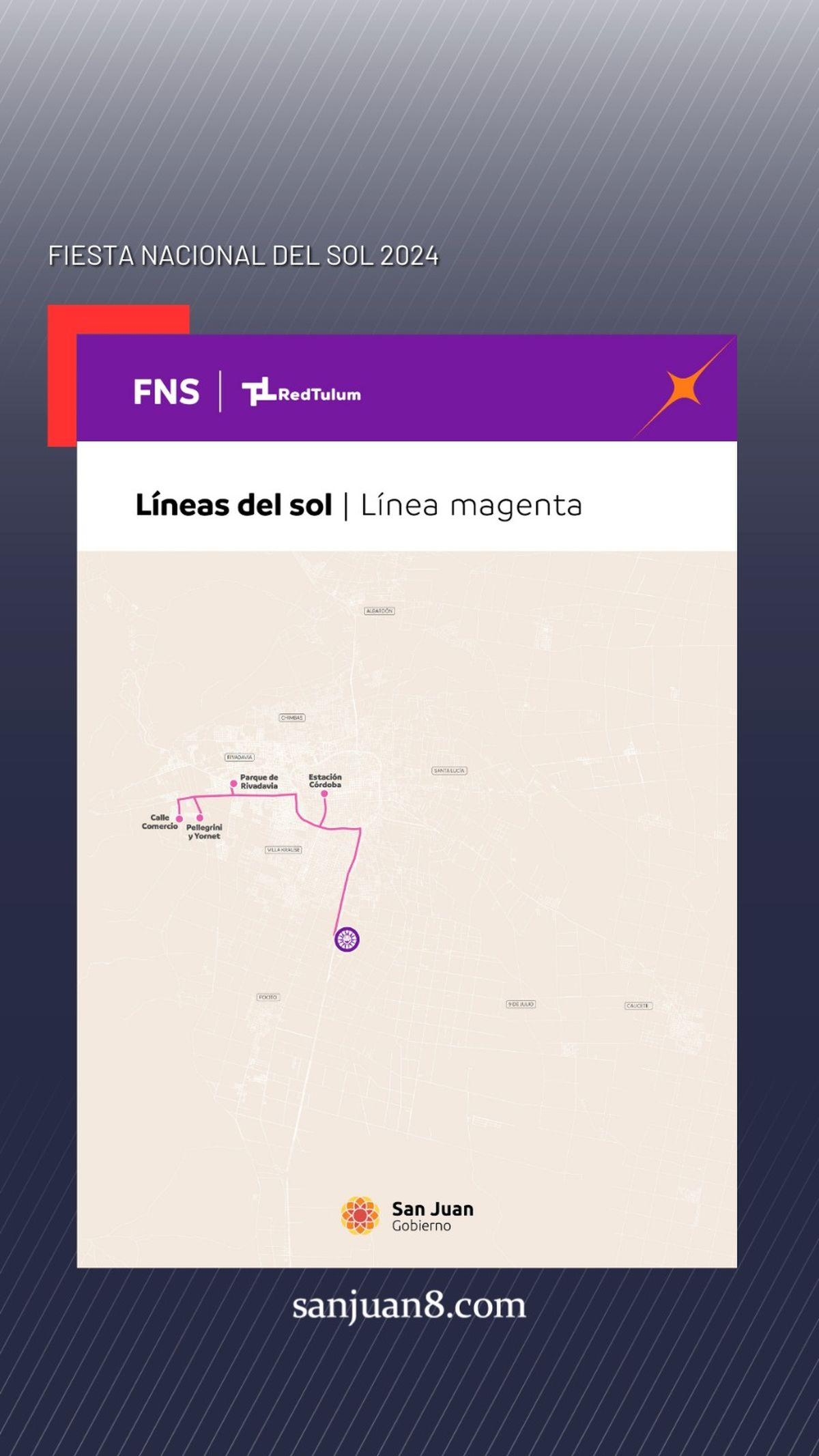Conocé uno por uno los recorridos de la RedTulum para la FNS 2024