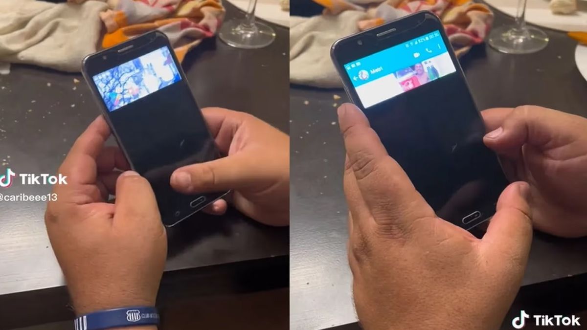 Se le rompió el celular pero se las ingenió para ver los mensajes