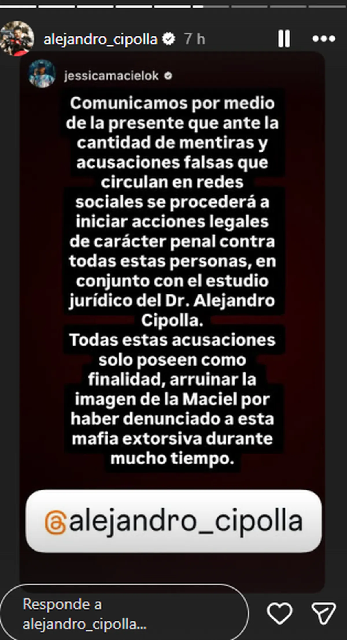 Graves denuncias contra Jessica Maciel de Gran Hermano