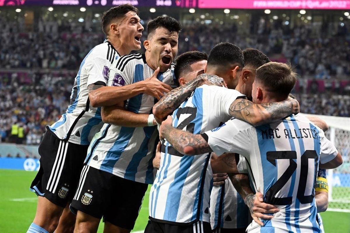 Gol de Messi y festejo en la primera parte de Argentina: todo en fotos