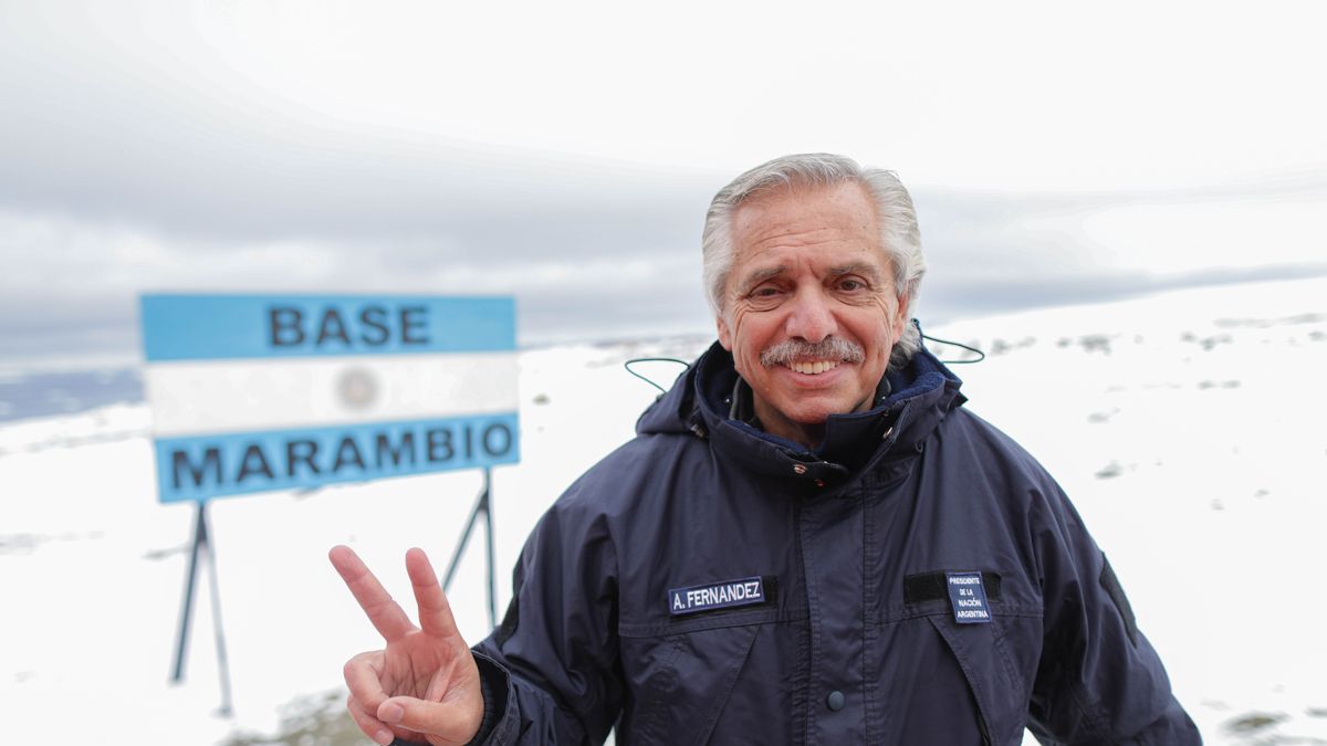 Alberto Fernández llegó a la Base Marambio en el Día de la Antártida ...