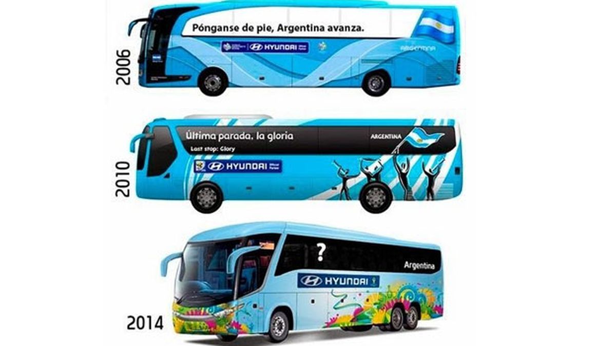 Argentina tiene el slogan que llevará en su micro durante el Mundial 2014