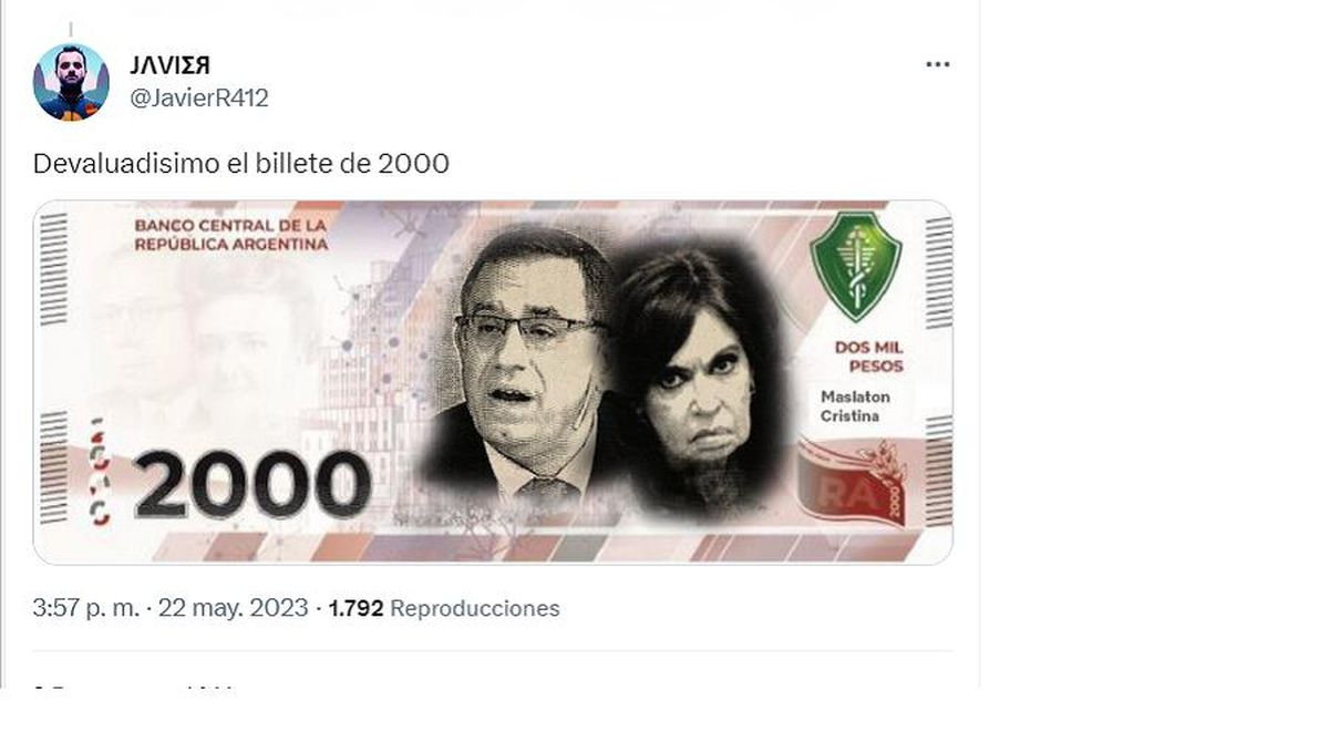 Explotaron los memes tras la salida del billete de $2000