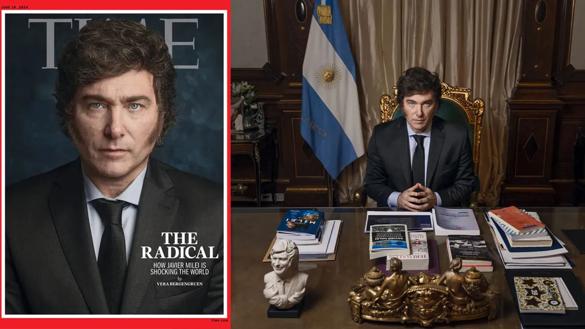 Javier Milei, llegó a la tapa de la última edición de la revista TIME