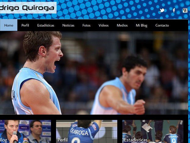 Rodrigo Quiroga presentó y promociona su página web en las redes sociales