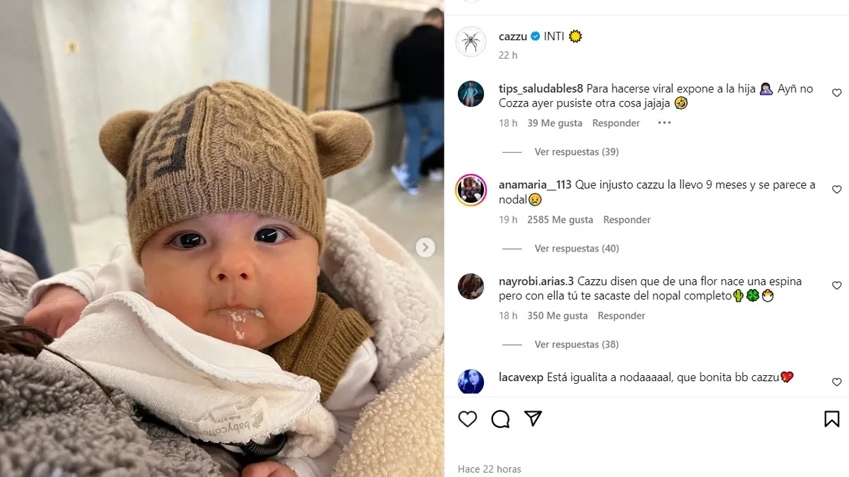 Por primera vez, Cazzu mostró la cara de su bebé