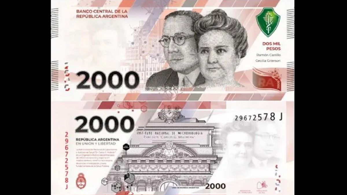 El billete de 2000 pesos ya fue distribuido en los bancos