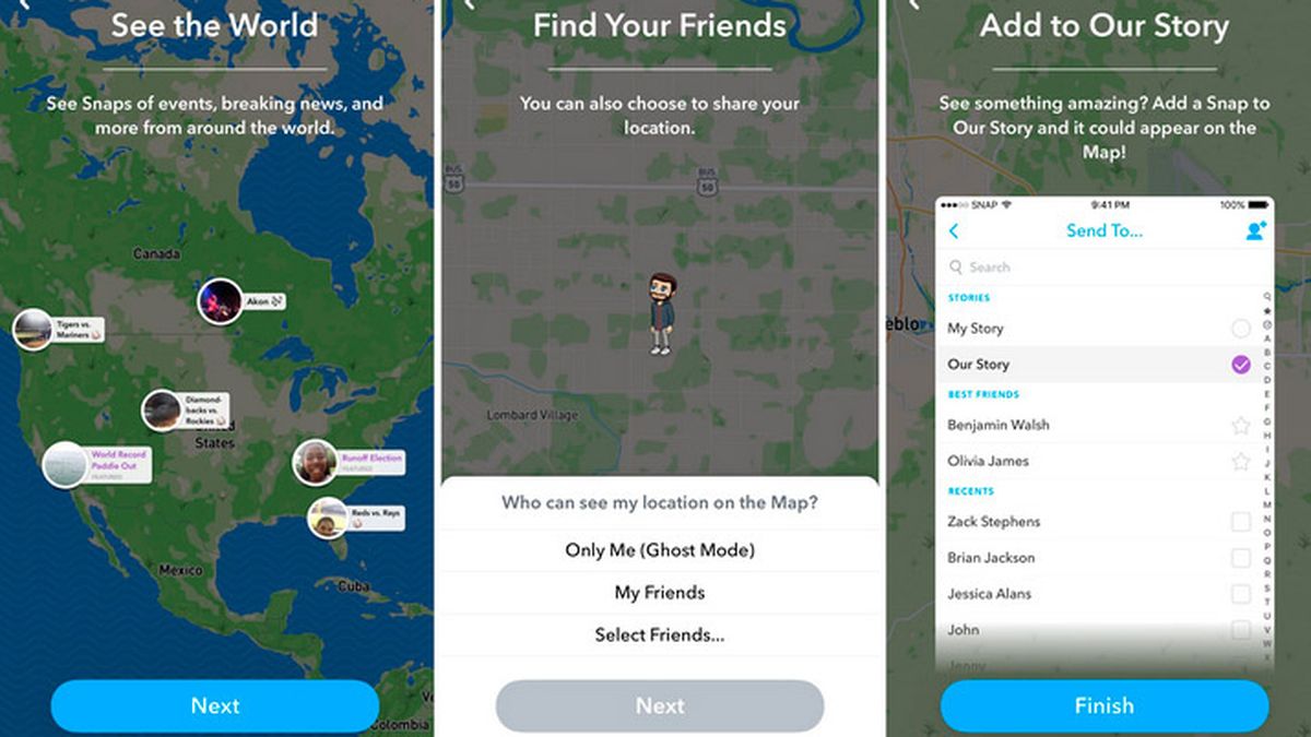 Te contamos para que sirve Snap Map, la nueva función de Snapchat